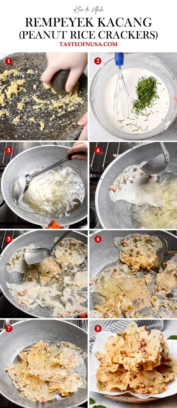 Rempeyek Kacang (Peanut Rice Crackers) - Taste of Nusa
