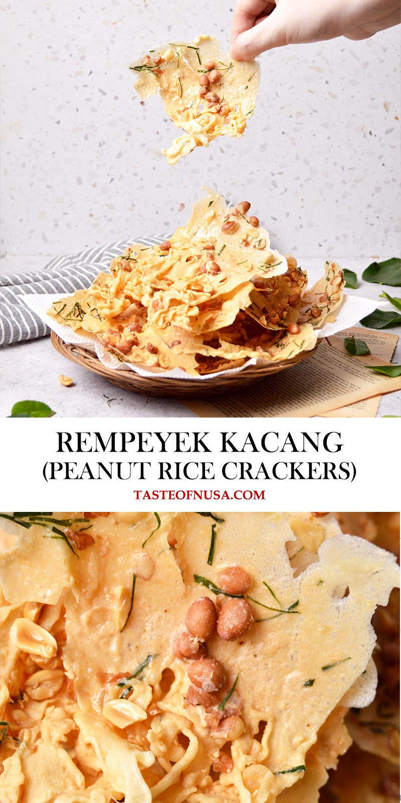 Rempeyek Kacang (Peanut Rice Crackers) - Taste of Nusa