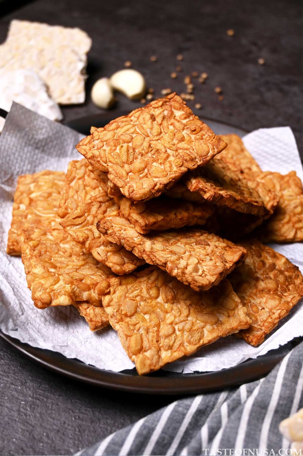 Simple Crispy Fried Tempeh Gluten Free Dairy Free Vegan Taste Of Nusa