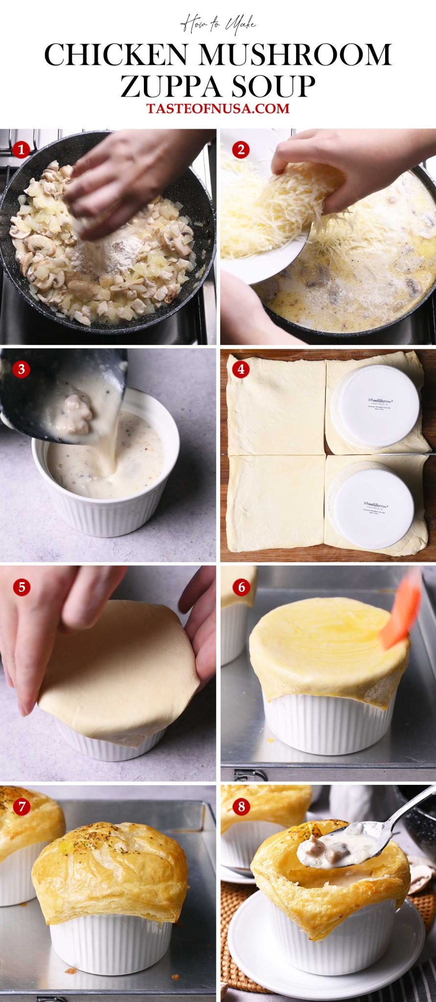 Chicken Mushroom Zuppa Soup - Taste of Nusa