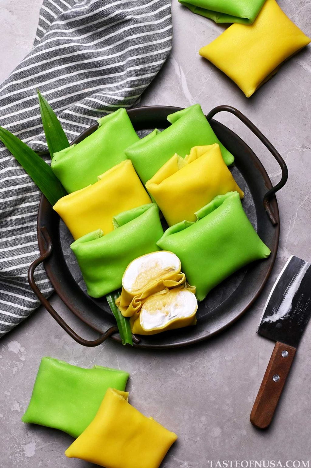 Durian Cream Pancakes - Taste of Nusa