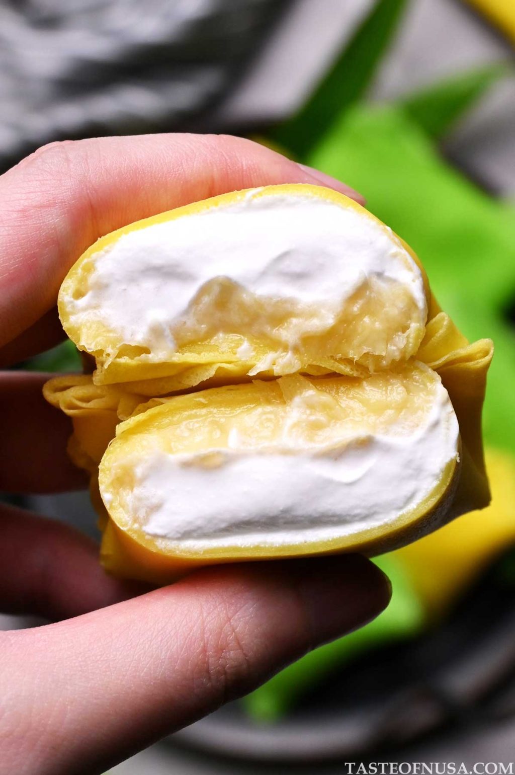 Durian Cream Pancakes - Taste of Nusa