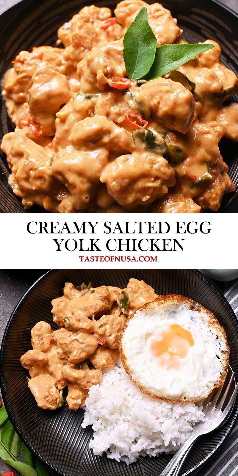 Creamy Salted Egg Yolk Chicken - Taste of Nusa